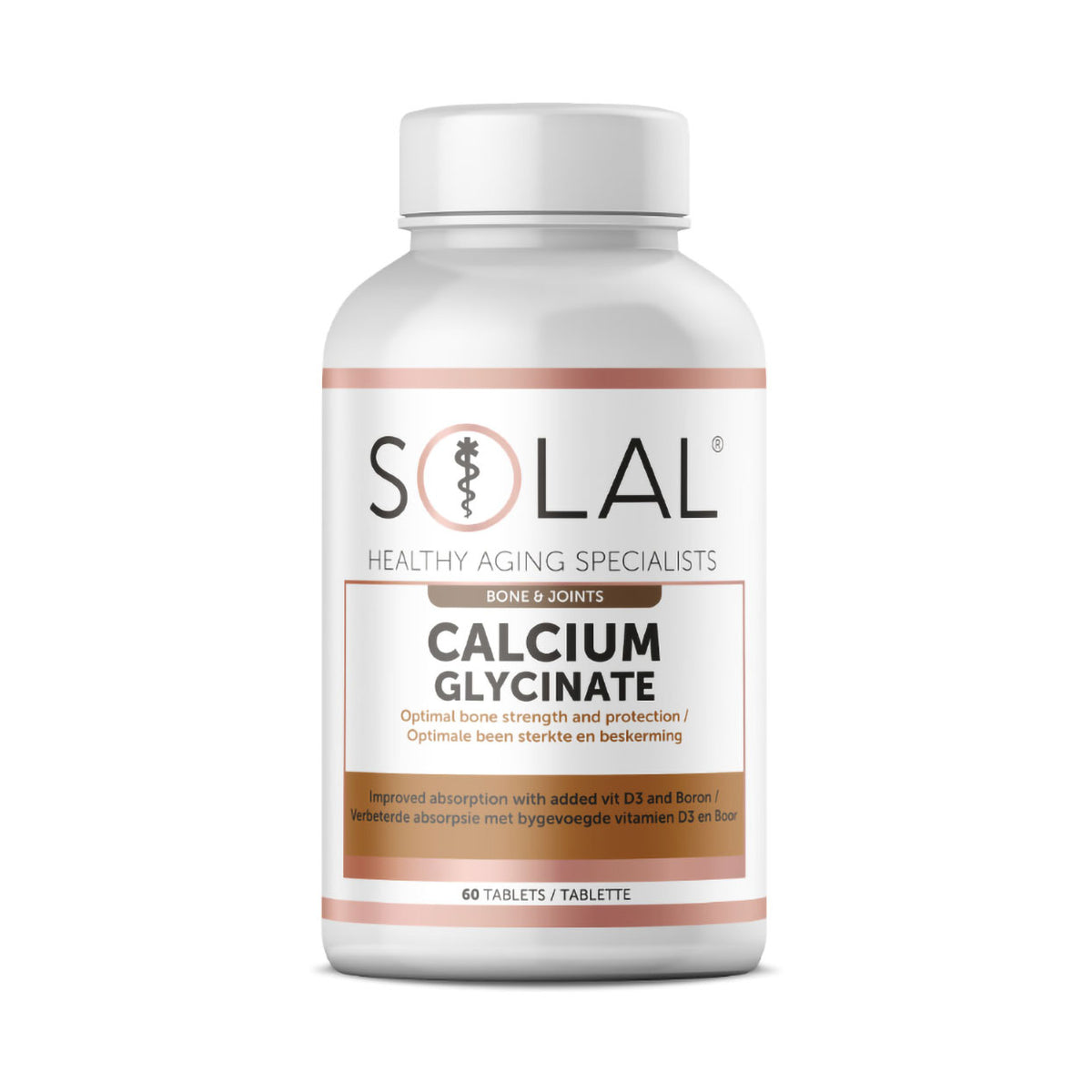 Solal Calcium Glycinate 60 Tablets - Med365
