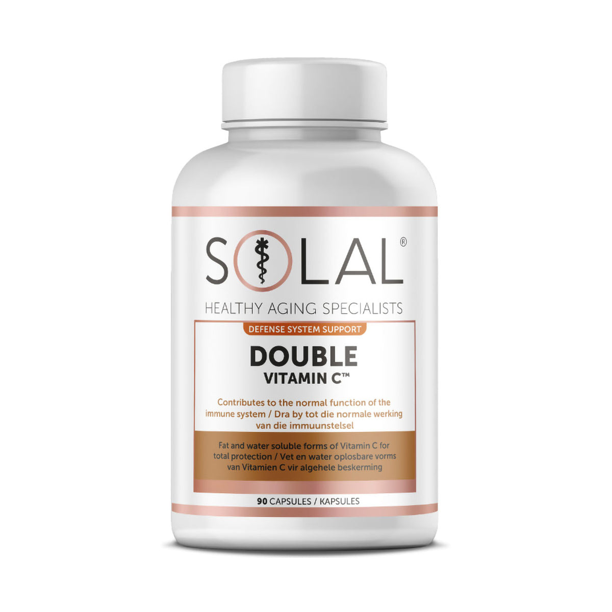 Solal Double Vitamin C 90 Capsules - Med365