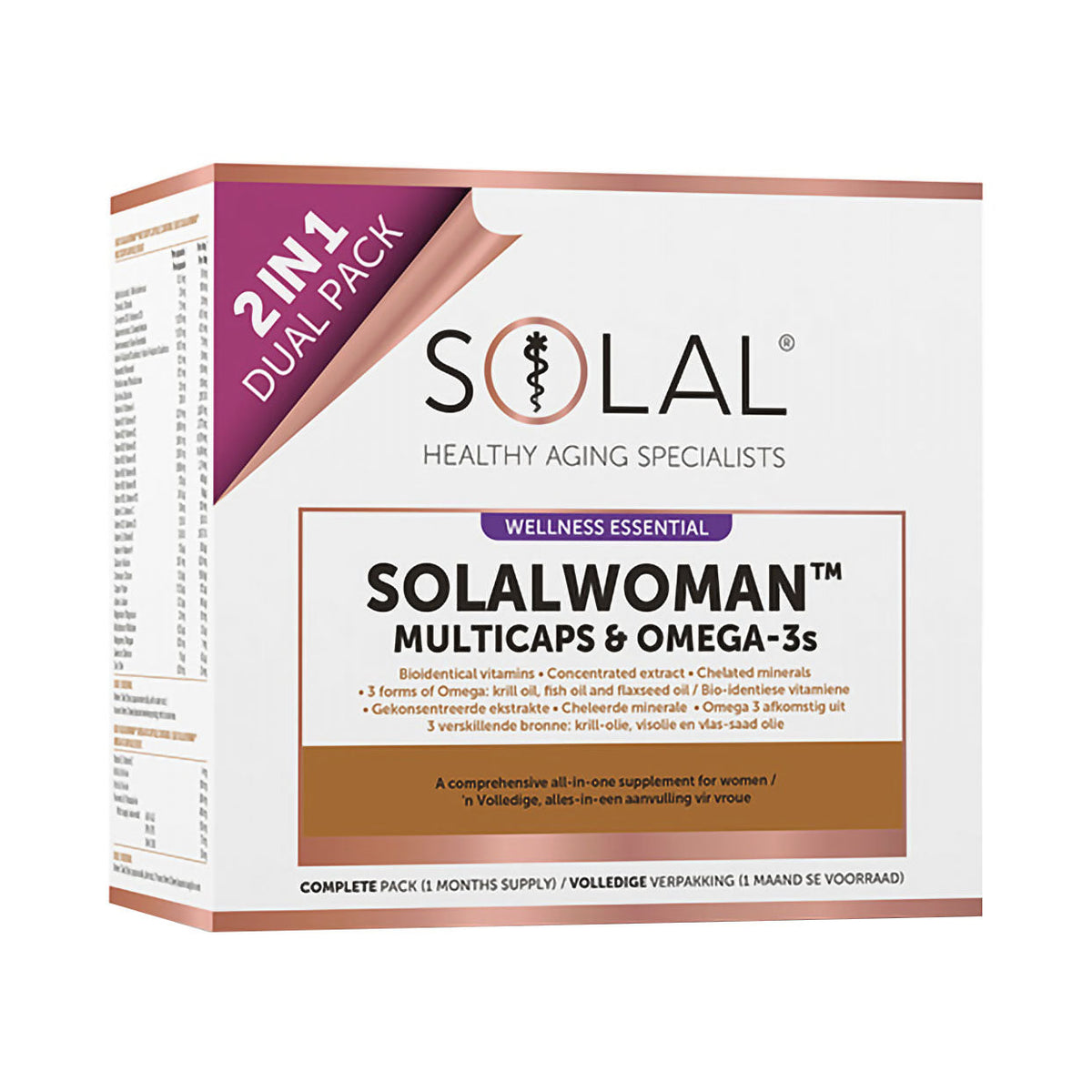 Solal Woman 120 Multicaps & 60 Omega-3 Softgel Capsules - Med365