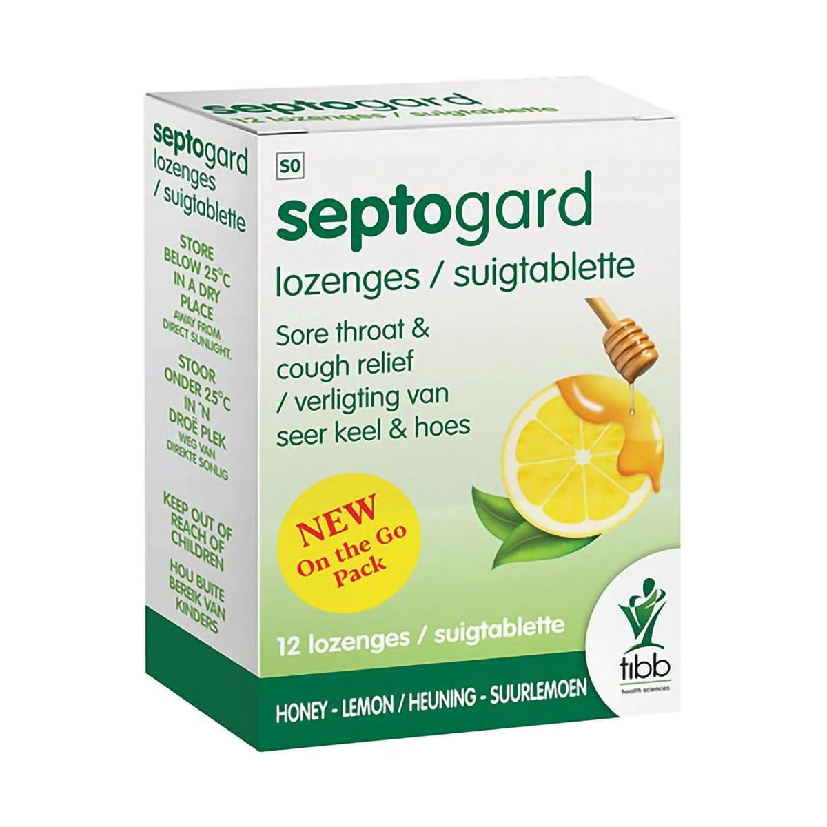 Tibb Septogard Lozenges Honey & Lemon 12 Lozenges - Med365