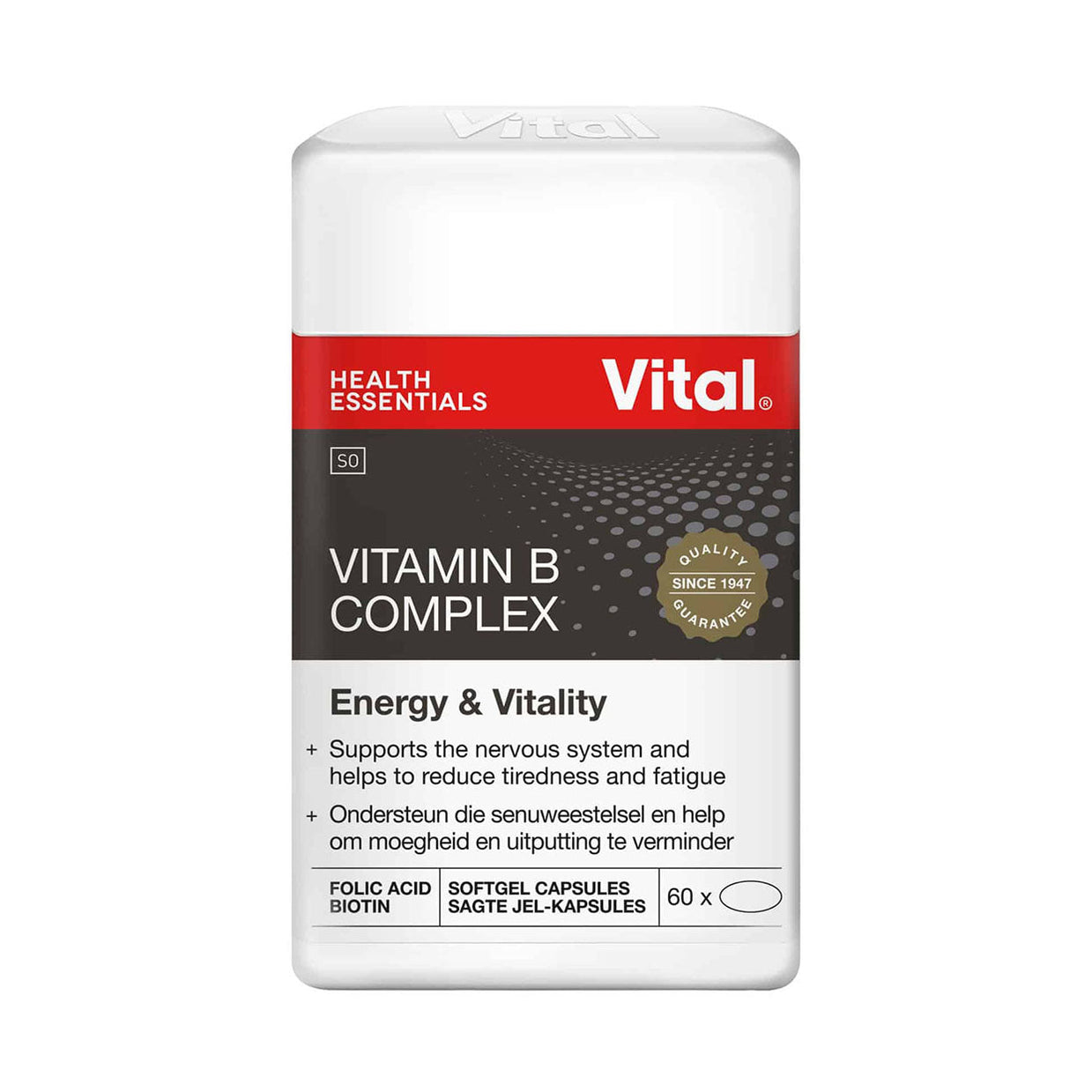 Vital Vitamin B Complex 60 Capsules - Med365