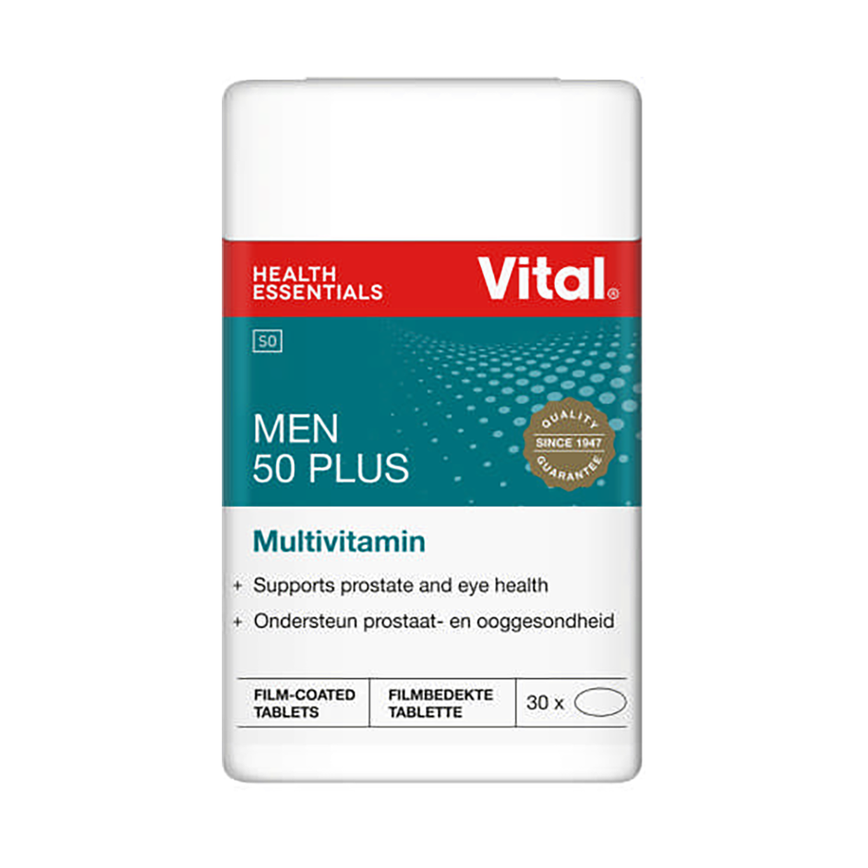 Vital Men 50 Plus Multivitamin 30 Tablets - Med365