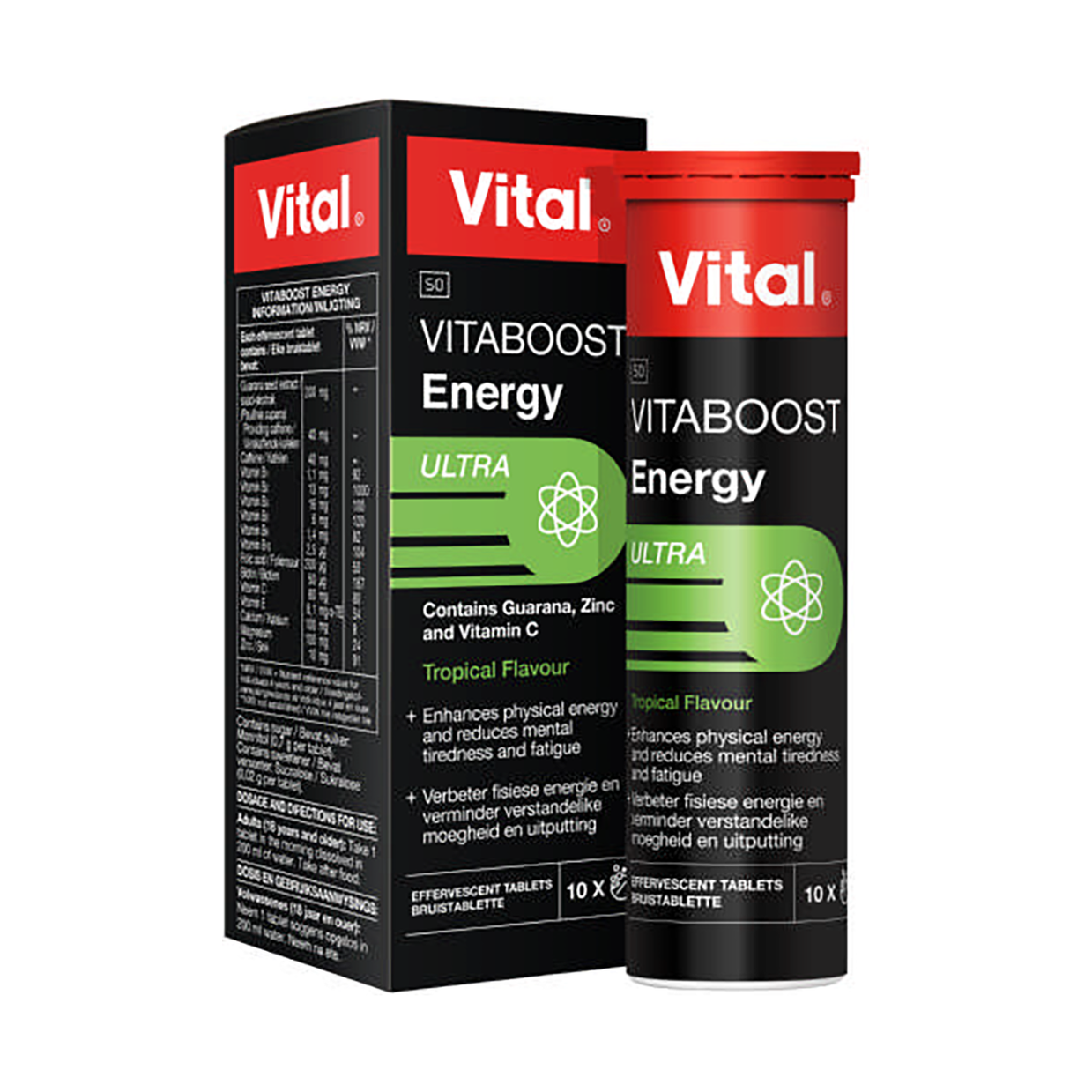 Vital Vitaboost Energy 10 Effervescents Tablets - Med365