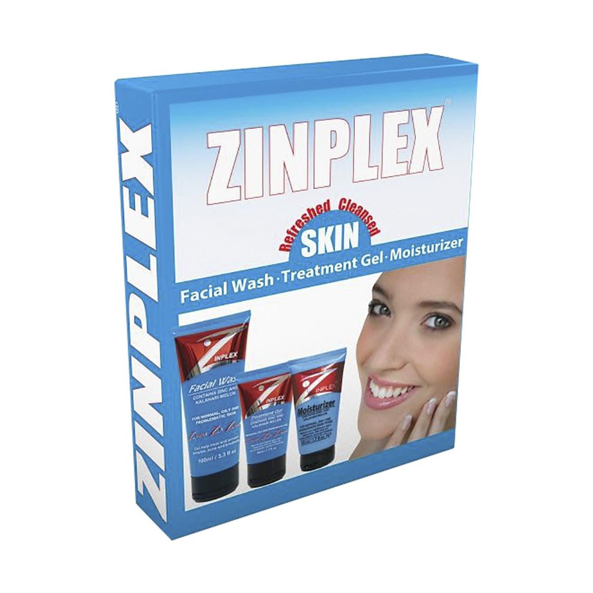 Zinplex Face Wash, Treatment Gel & Moist Combo - Med365